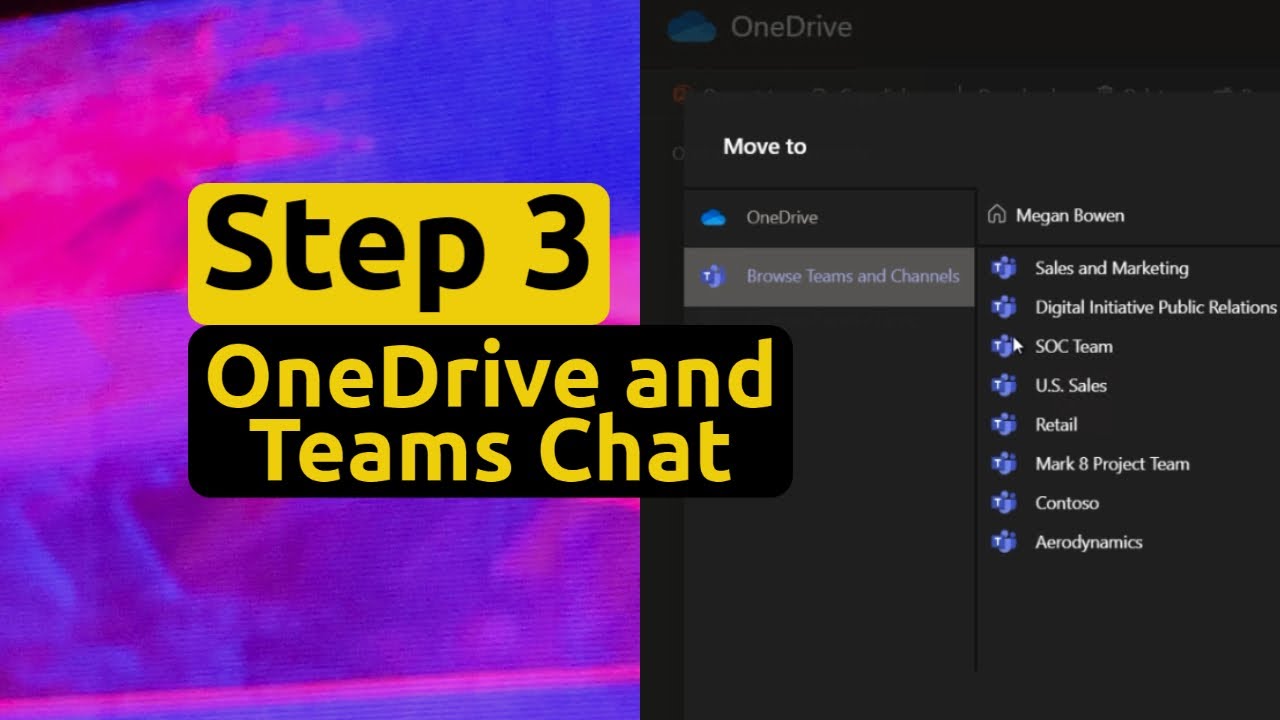 How to use OneDrive with Microsoft Teams Chat - YouTube