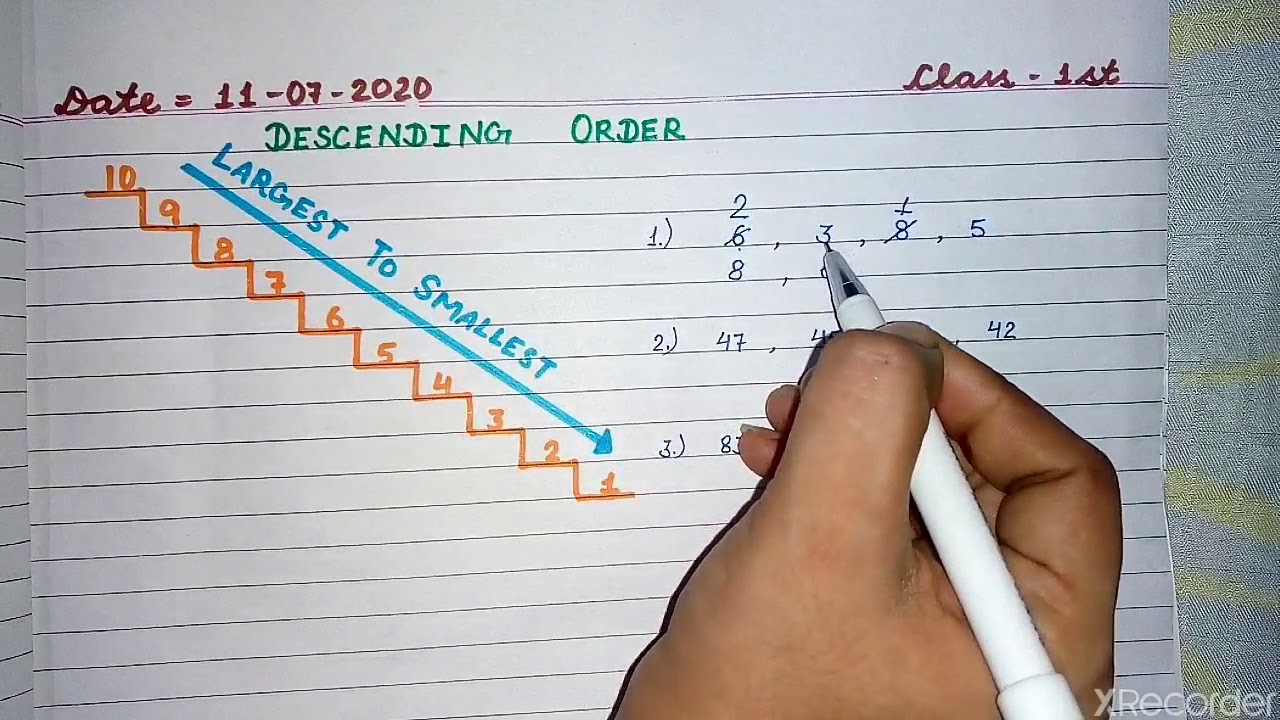 1st class (Descending order) - YouTube