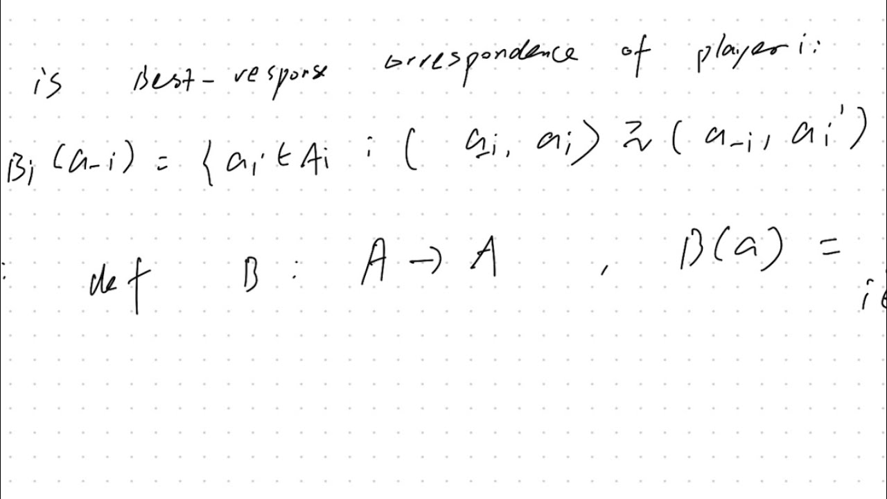 Game theory 5 Proof of the existence of Nash equilibrium - YouTube