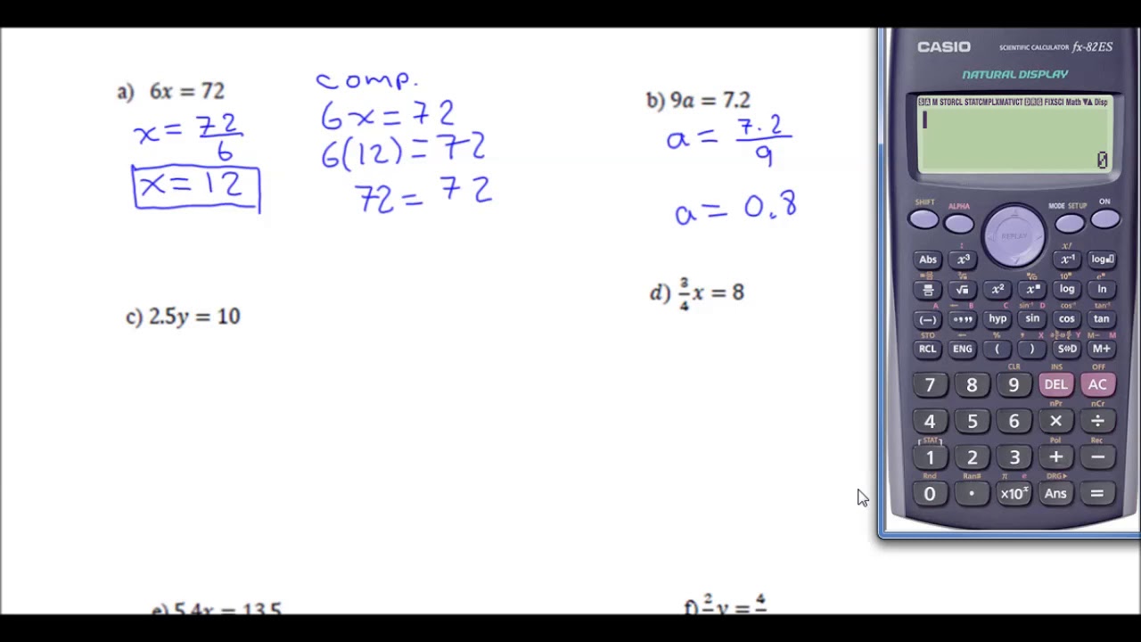 ECUACIONES DE LA FORMA ax=b parte 1 - YouTube