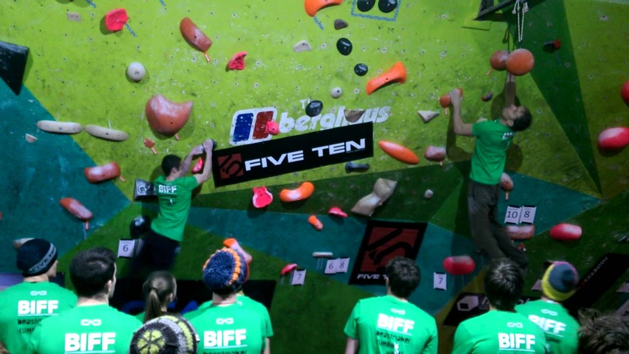 Bouldering - BIFF Jim Pope massive sideways dyno - YouTube