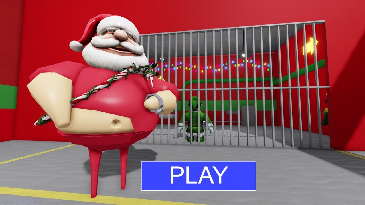 SANTA PRISON RUN OBBY! ROBLOX - YouTube