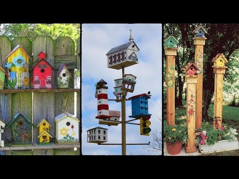 Birdhouse village | bird house for small birds | garden ideas - YouTube