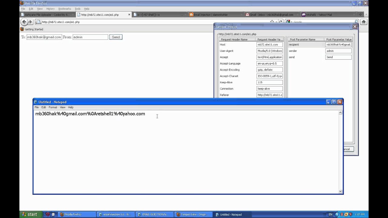Email Injection Toturial - YouTube