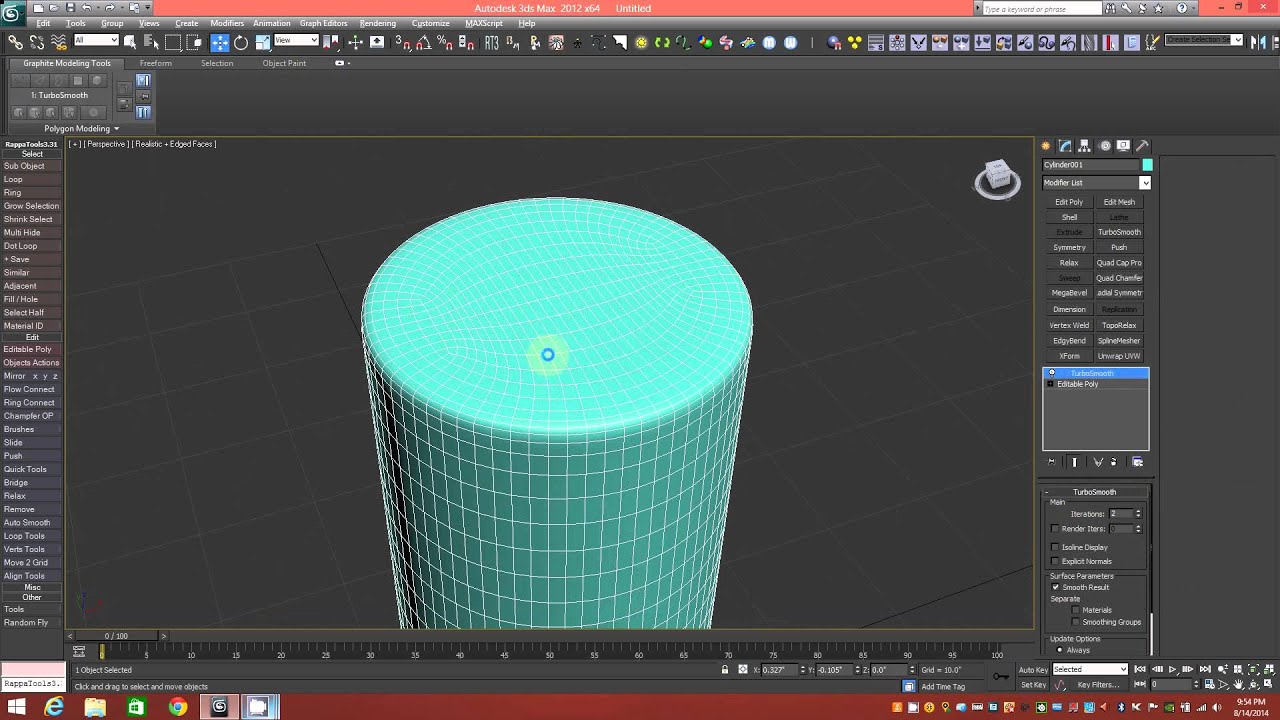 3D Modeling Tutorial: Quad Capping A Cylinder In 3dsMax - YouTube