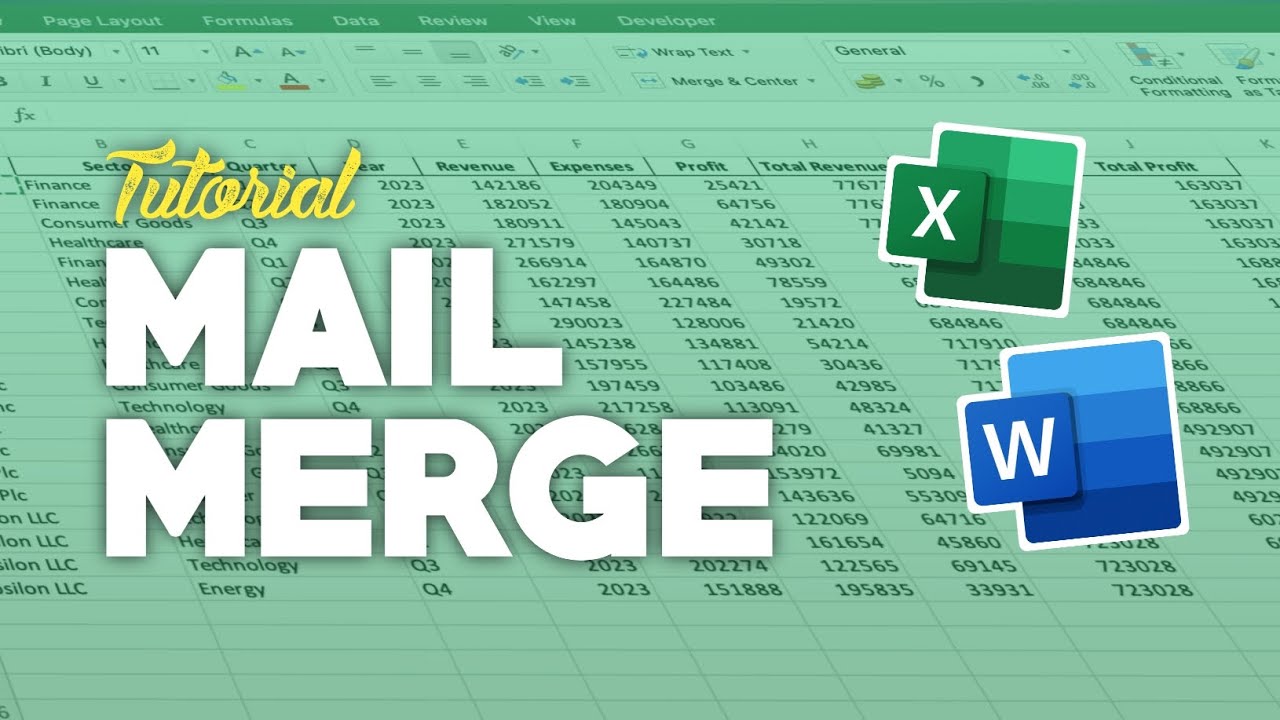 TUTORIAL MAIL MERGE!! BUAT PEKERJAANMU MENJADI MUDAH!! - YouTube