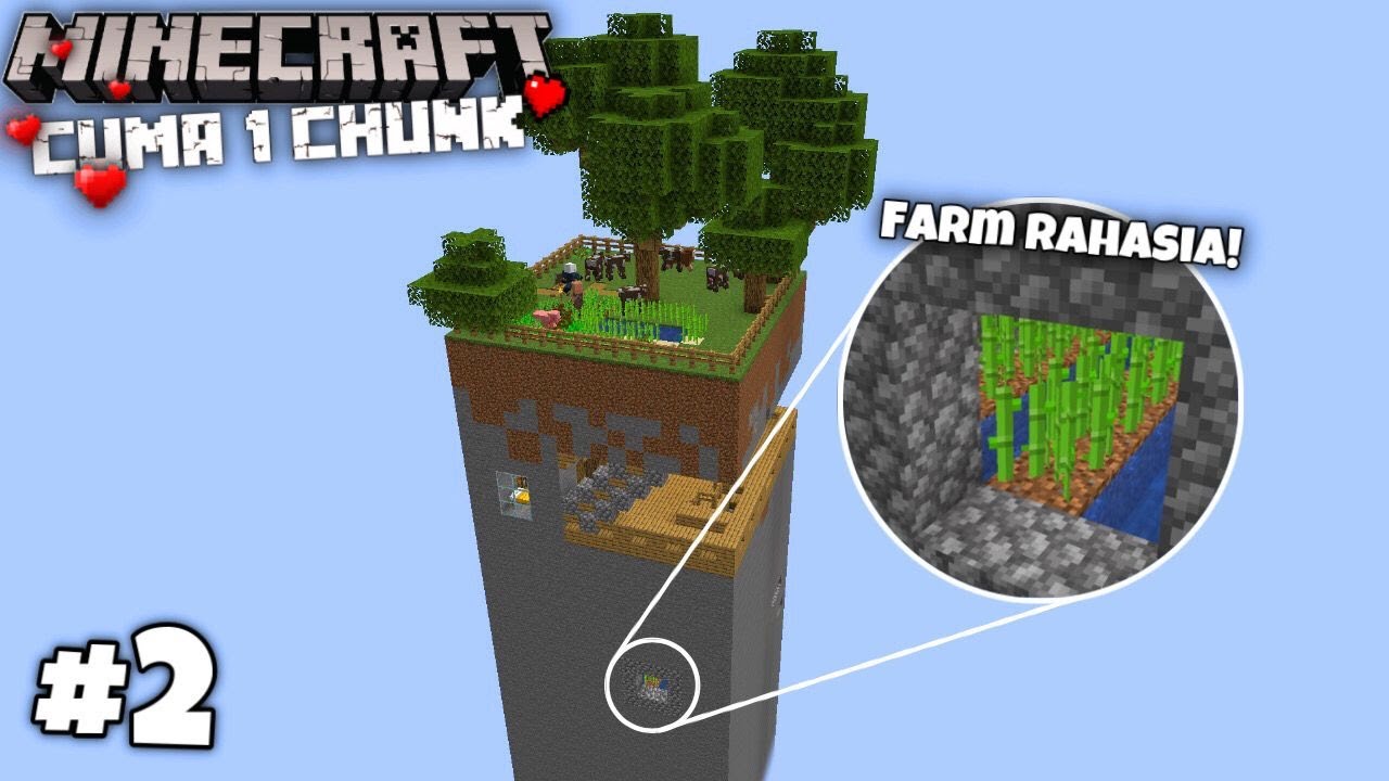 Minecraft 1 CHUNK Challenge – Bertahan di Tempat Sekecil Ini?! 🤯#2 ...