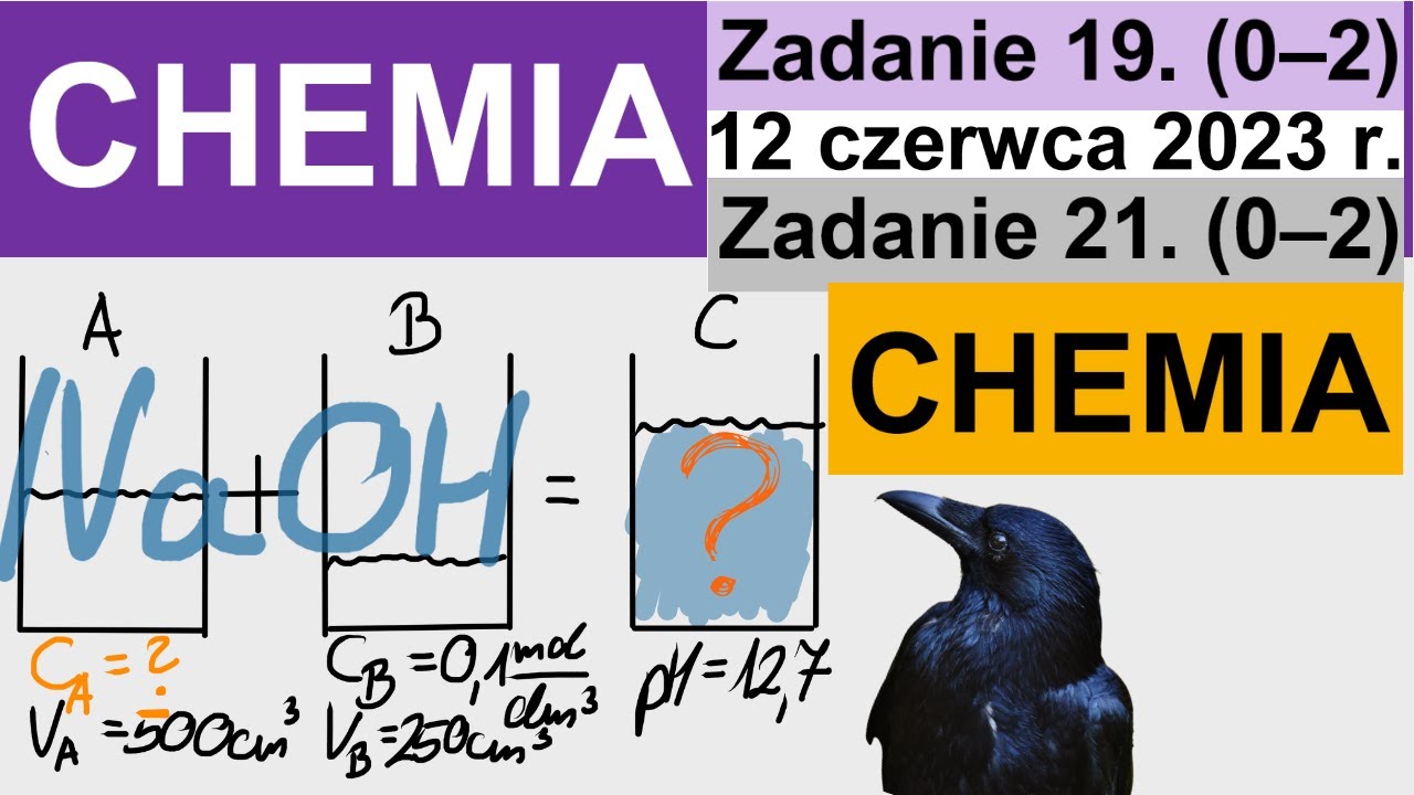 Mieszasz NaOH+NaOH, Na Koniec pH = 12,7 - Chemia CKE 2023 Czerwiec Zadanie 19 Formuła 2023/21 ...