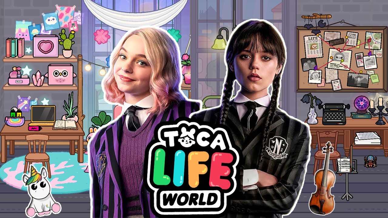 Wednesday and Enid Room Design Toca Life World ️💕🙈 Netflix Addams - YouTube
