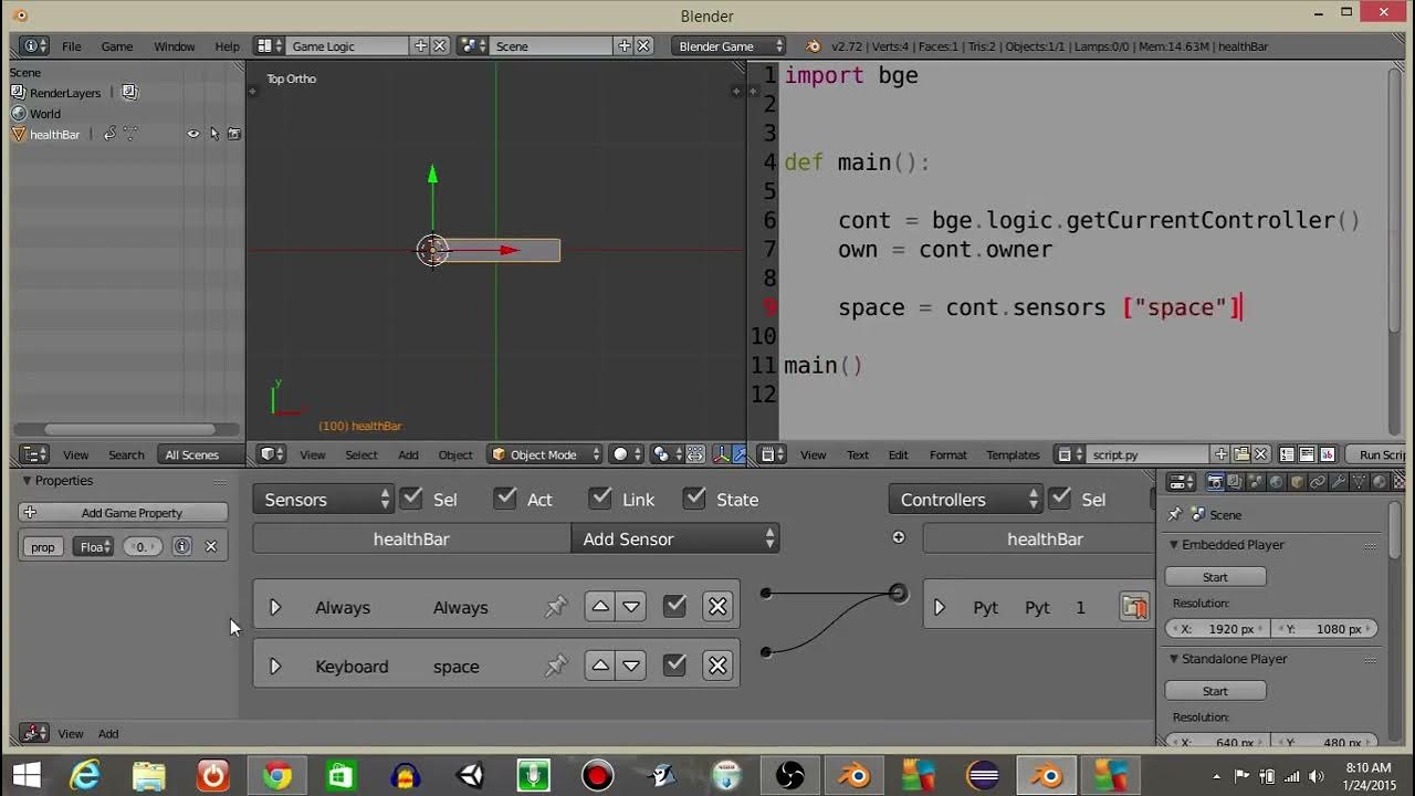 UPBGE - Adding Animations With Python No Logic Bricks - YouTube