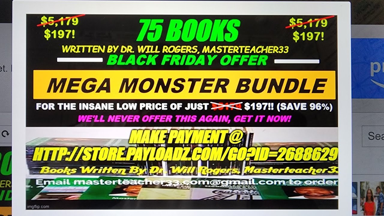 MT33 BLACK FRIDAY SALE = 75 BOOKS PLUS ADDITIONAL 25 BOOKS - YouTube