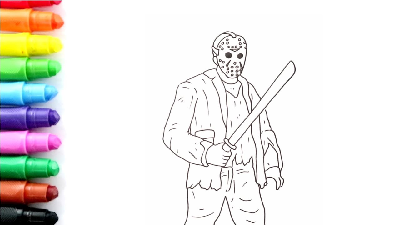 How To Draw Jason Voorhees - YouTube