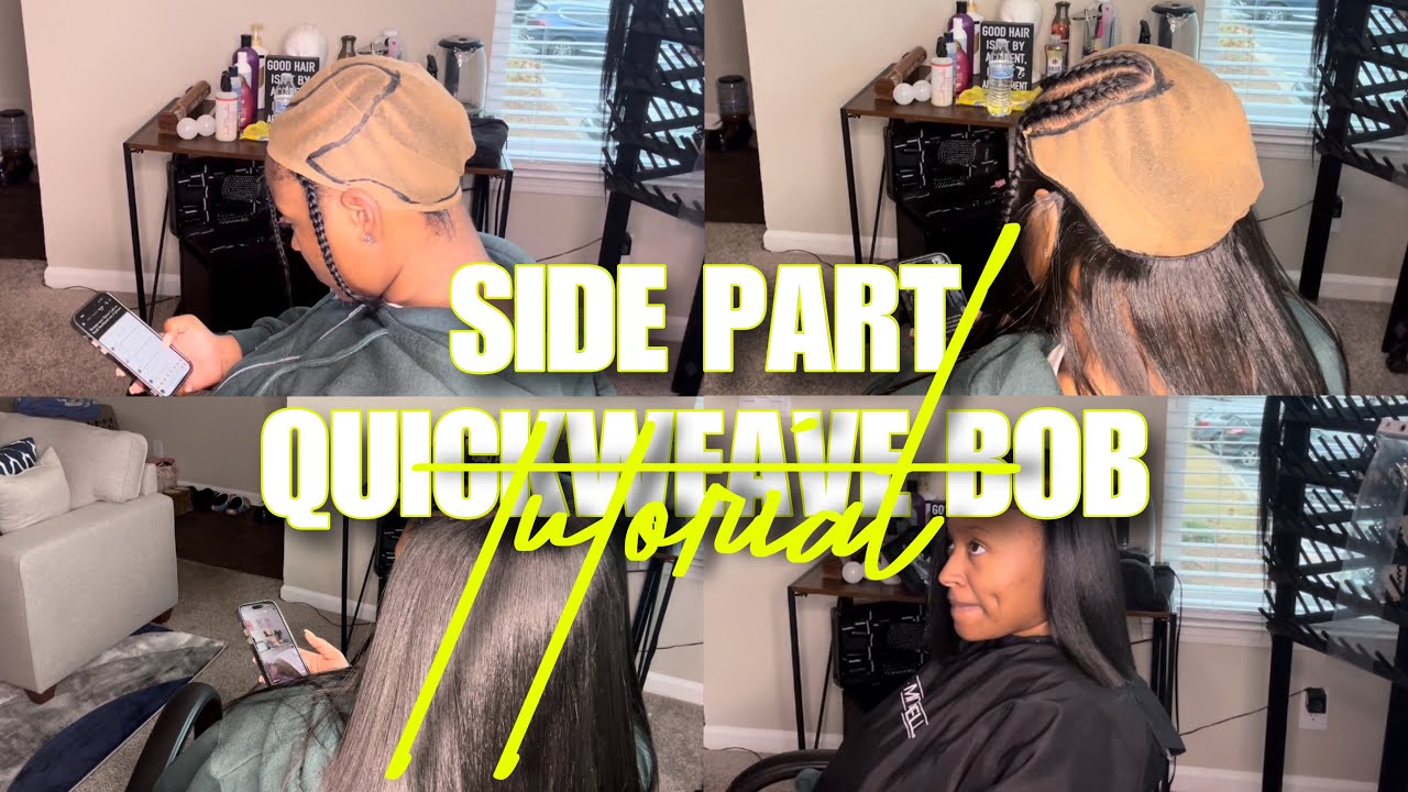 side part qw bob tutorial | BUNDLE PLACEMENT & RESULTS SHOWN !!!! - YouTube