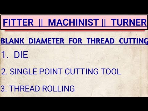 BLANK SIZE FOR EXTERNAL THREAD CUTTING | HOW TO CALCULATE BLANK SIZE ...