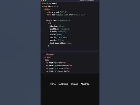 How To Make Navbar Underline Hover Animation | HTML & CSS - YouTube