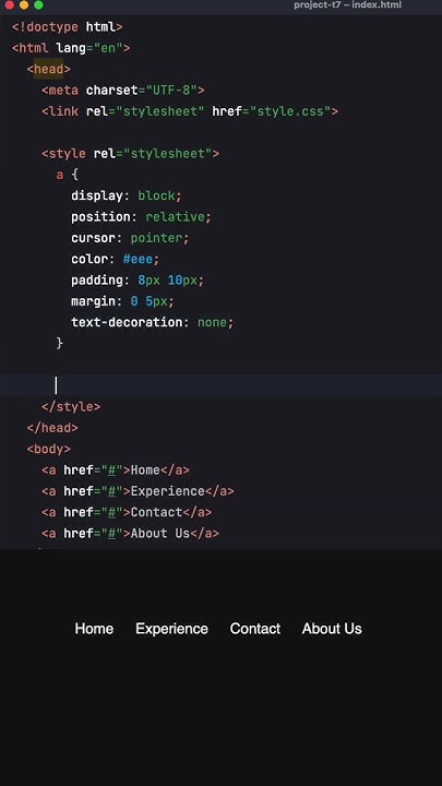 How To Make Navbar Underline Hover Animation | HTML & CSS - YouTube