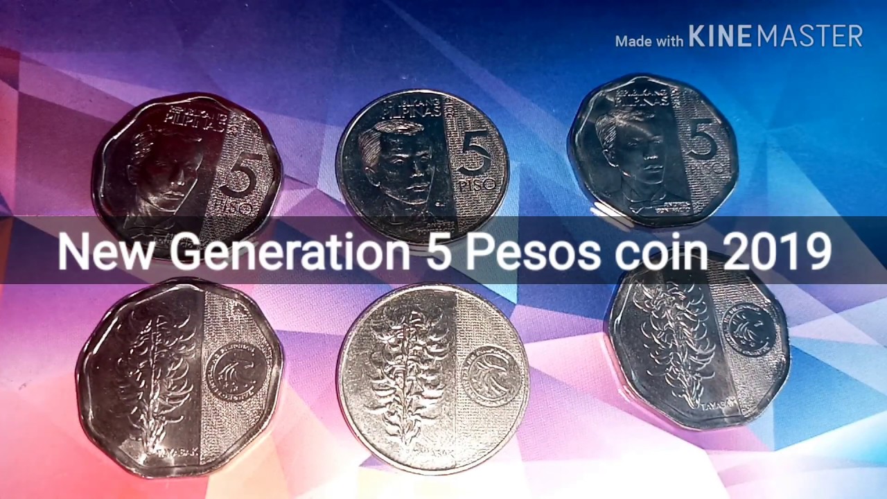 Philippines new 5peso coins 2019 - YouTube