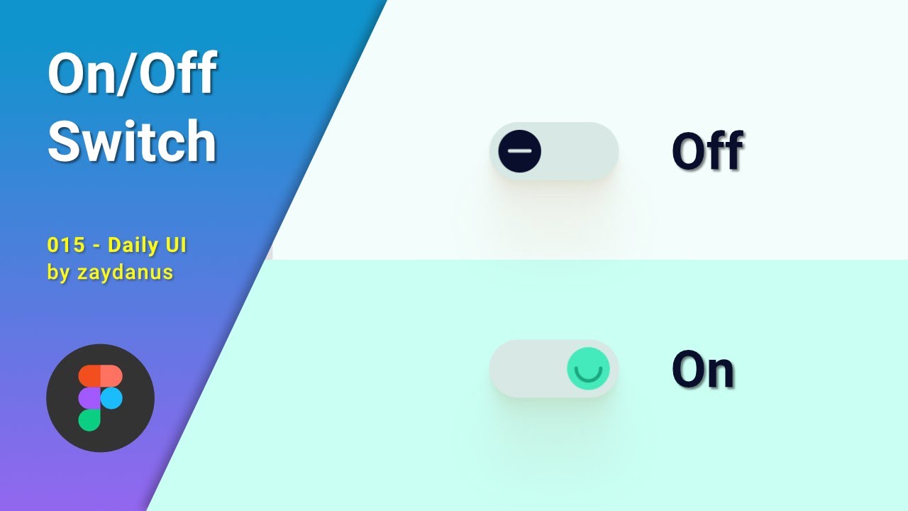 Daily UI Challenge - On/Off Switch | by zaydanus - YouTube