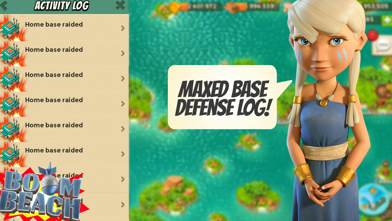 Boom Beach THIS IS WHAT A MAXED BASE DEFENSE LOG LOOKS LIKE!! (Level 62 ...