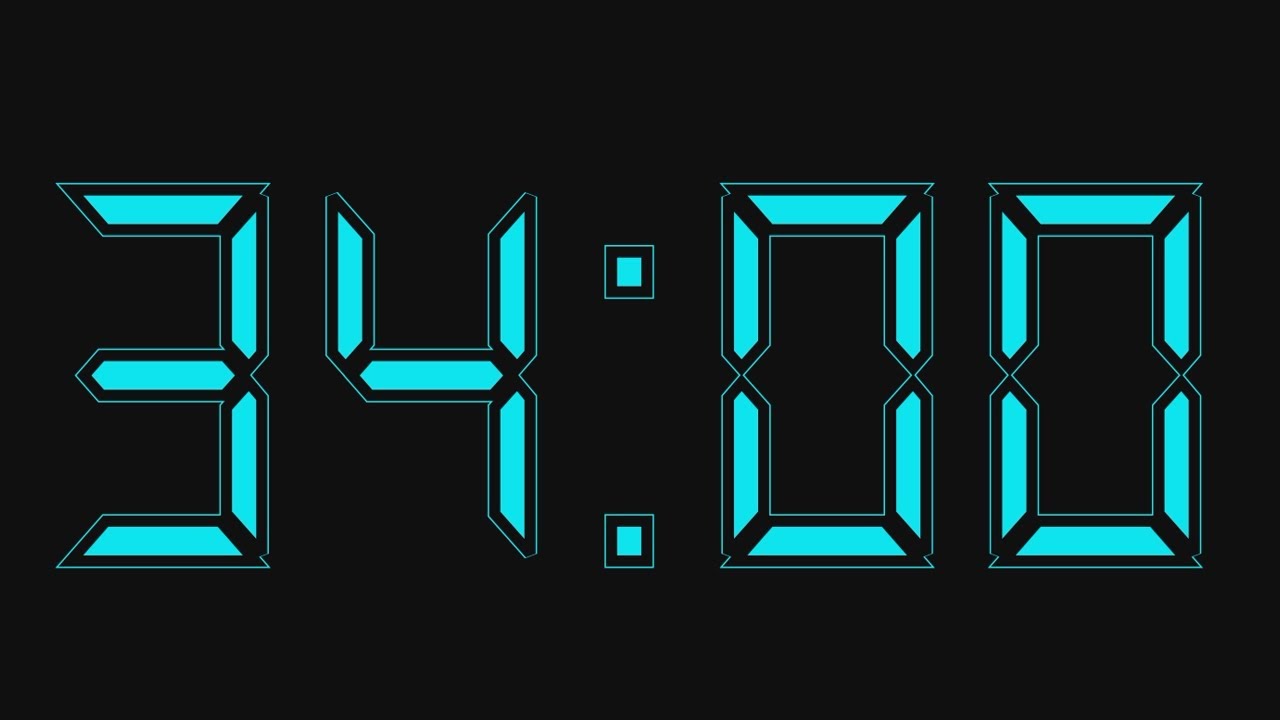 34 minute timer with alarm sound at the end. 34 minute countdown - YouTube