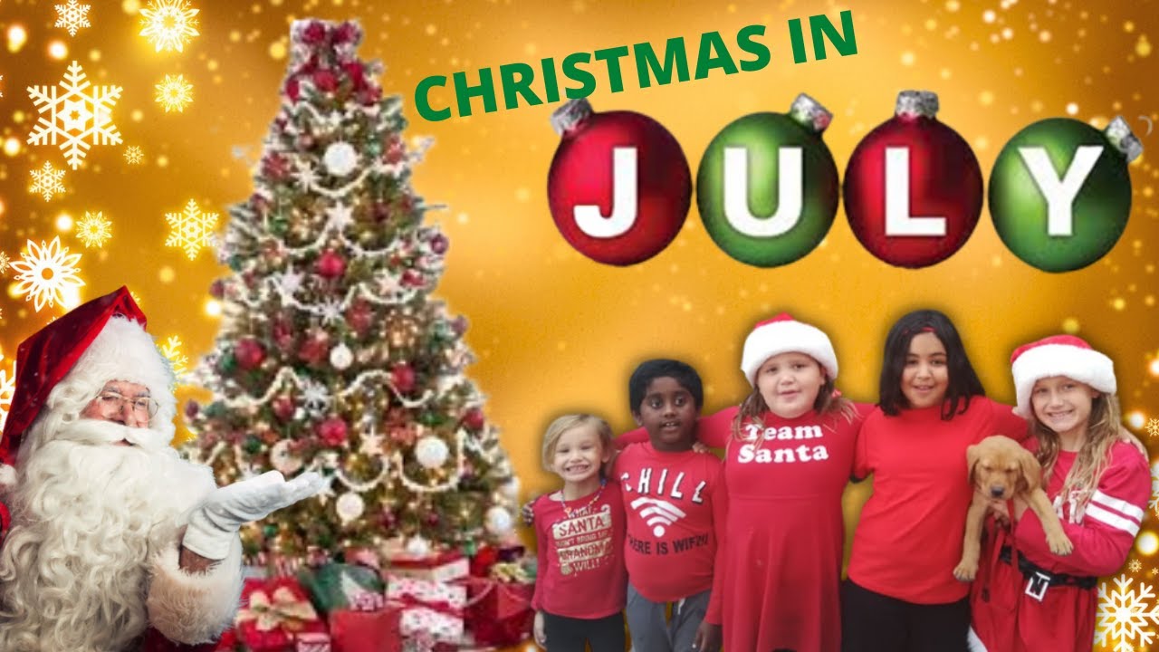 Best Ever CHRISTMAS In JULY Party!! We Saw Santa!!! - YouTube