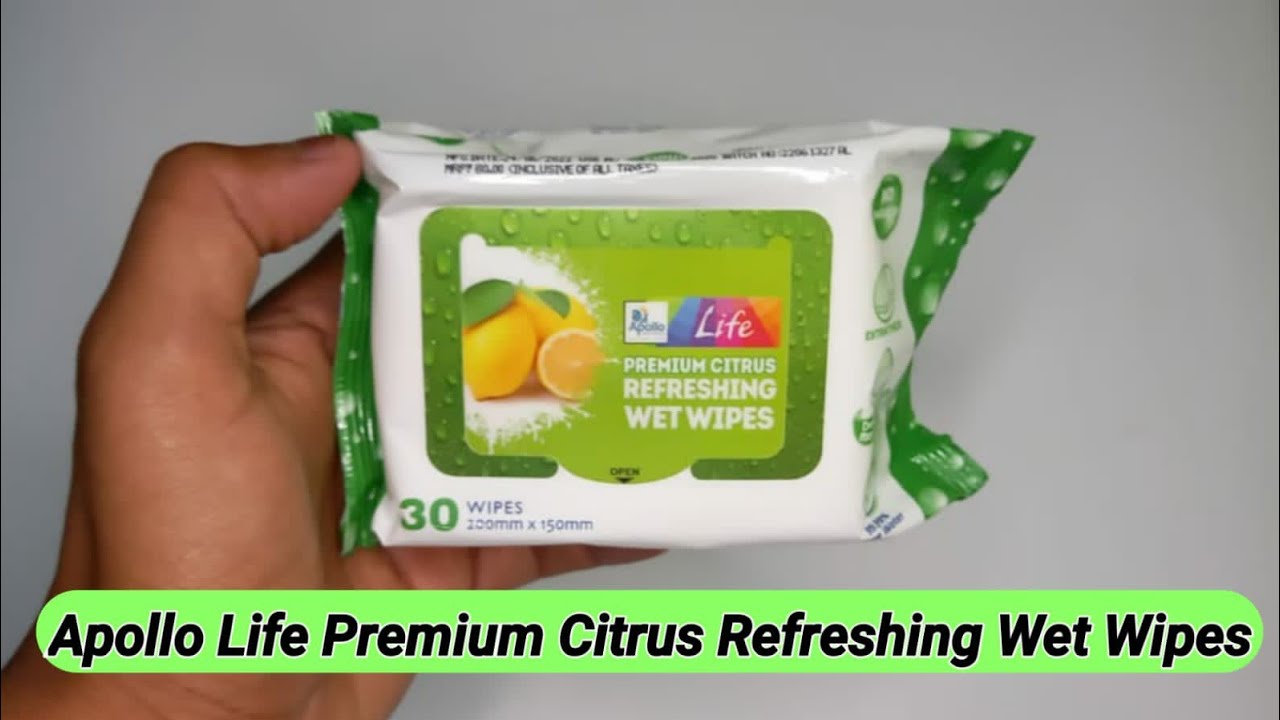 Apollo Life Premium Citrus Refreshing Wet Wipes Unboxing And Review ...