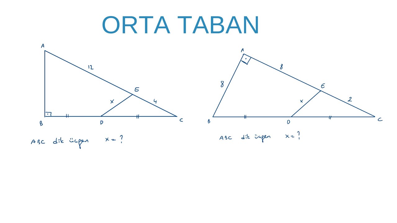 Dik üçgen (orta taban) - YouTube