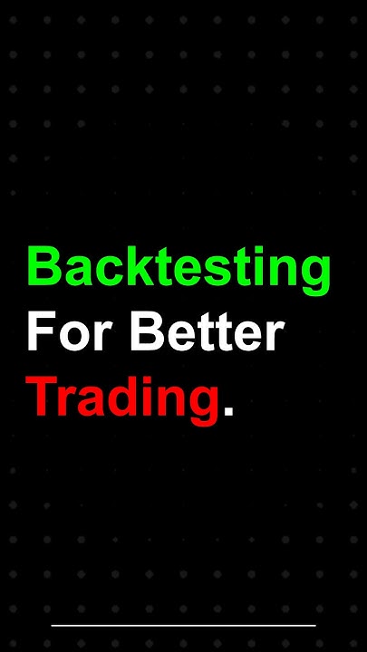 Backtesting for Better Trading|#ict - YouTube