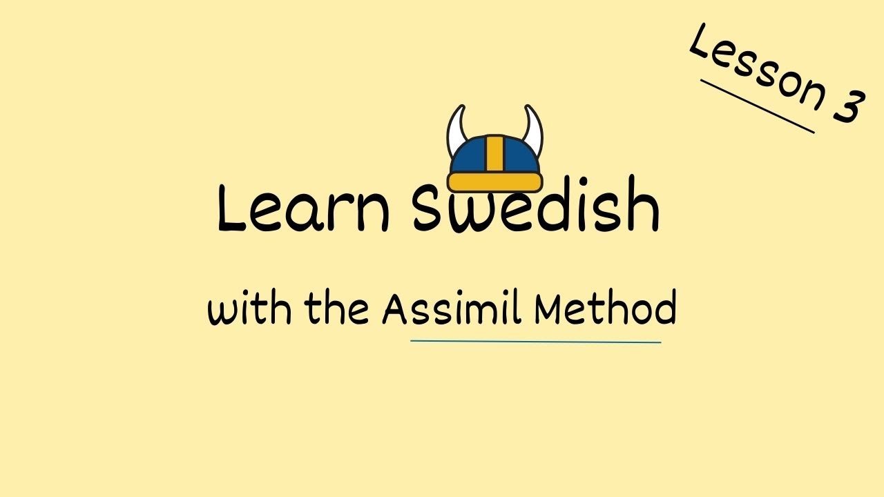 Learn Swedish with the Assimil method - Lesson 3 - YouTube