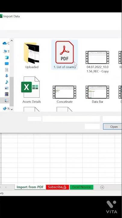 Import data from PDF to Excel - YouTube