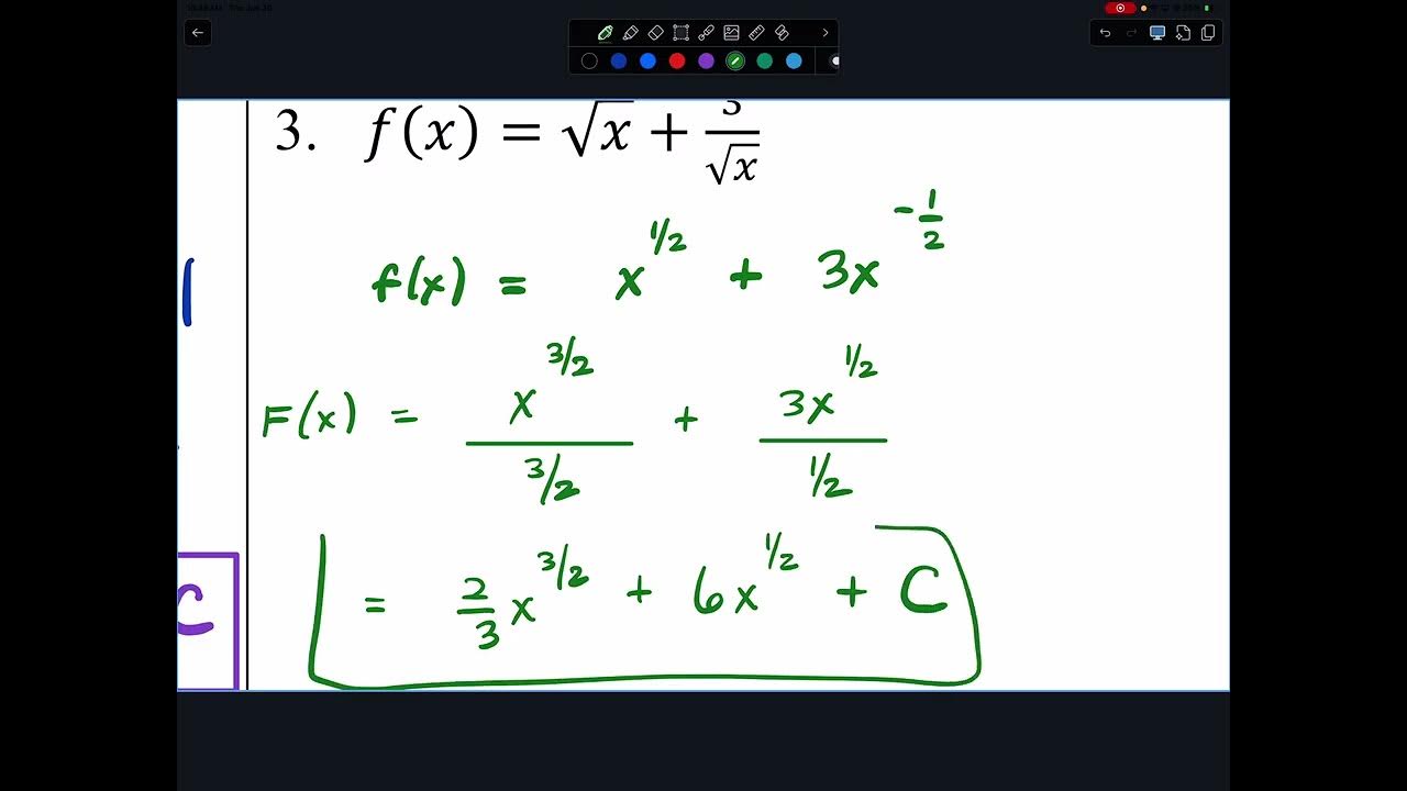 AP Calc - 6.7 - The FTC and Definite Integrals - YouTube