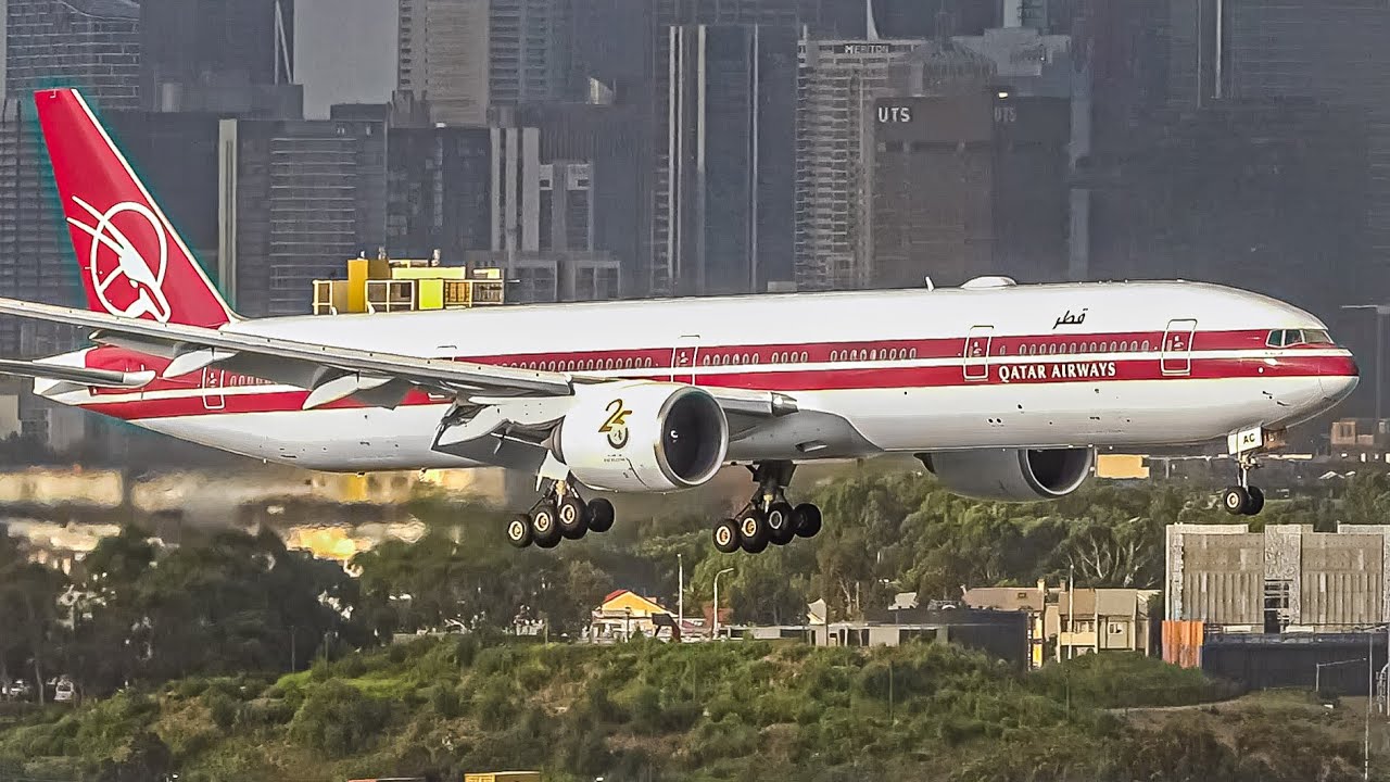 30 STUNNING LANDINGS from UP CLOSE at SYDNEY | Sydney Airport Plane ...