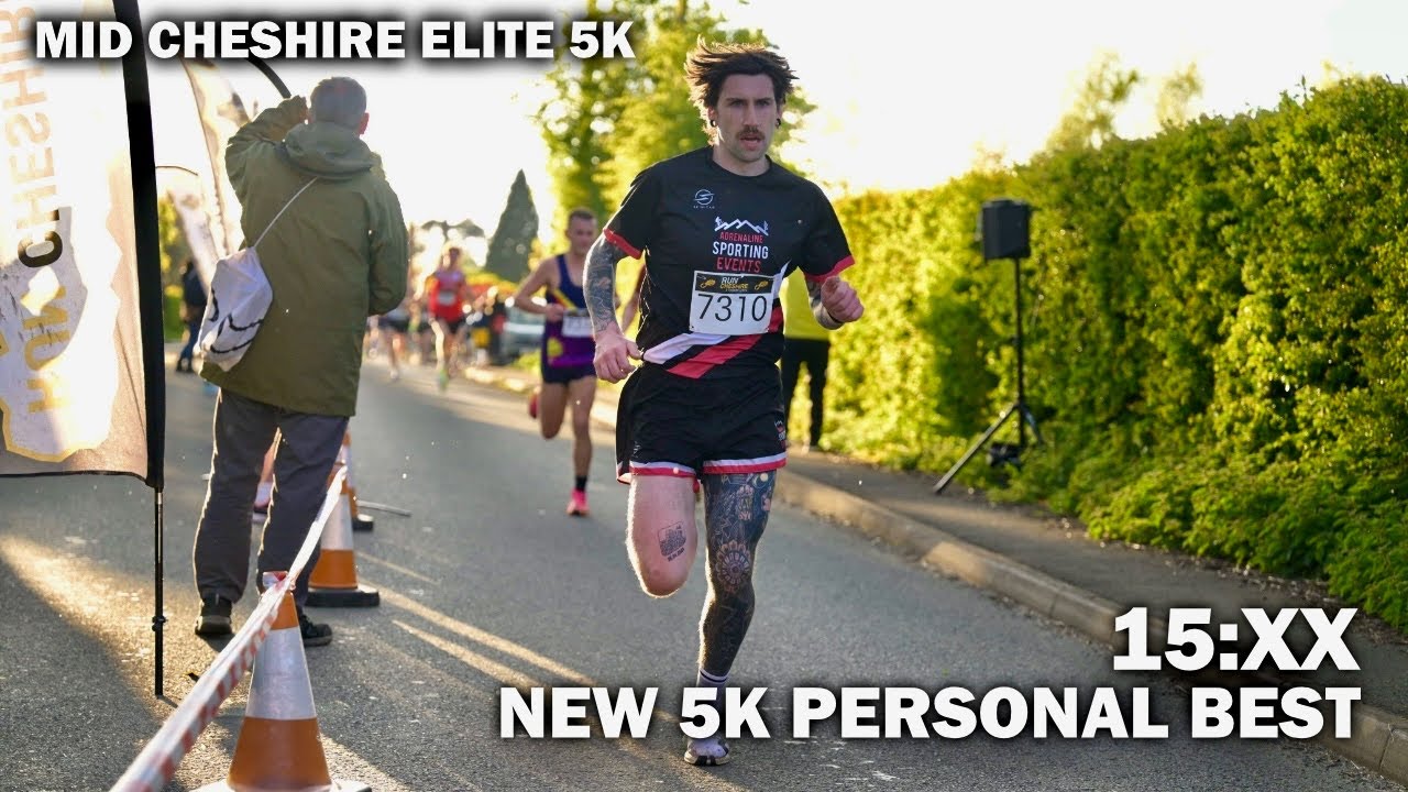 Breaking My 5k PB at Mid Cheshire 5k Road Race - YouTube