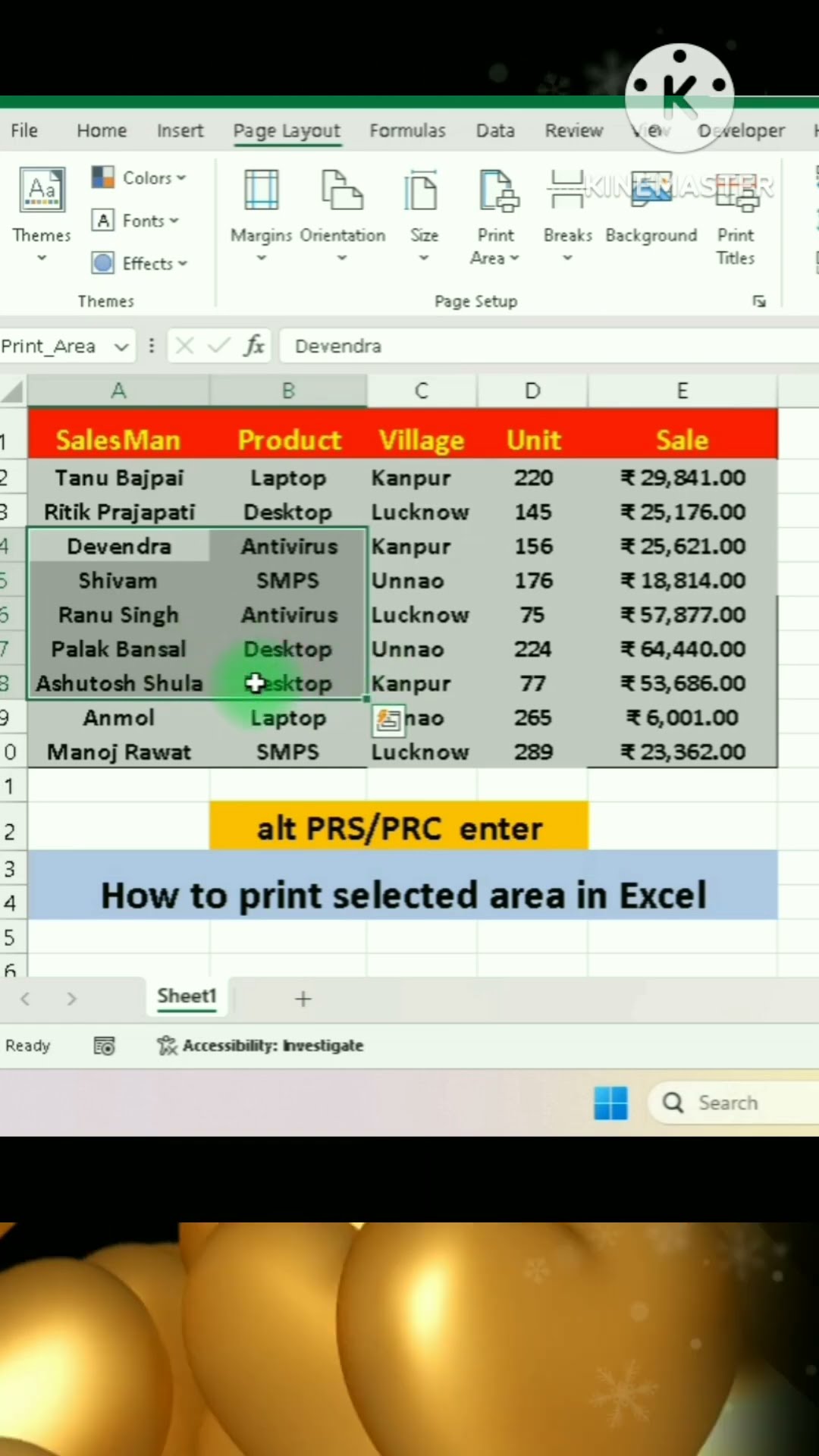 Excel Tips How To Remove Print Area In MS Excel shorts excel Excel Tips How To Remove Print Area In MS Excel shorts excel