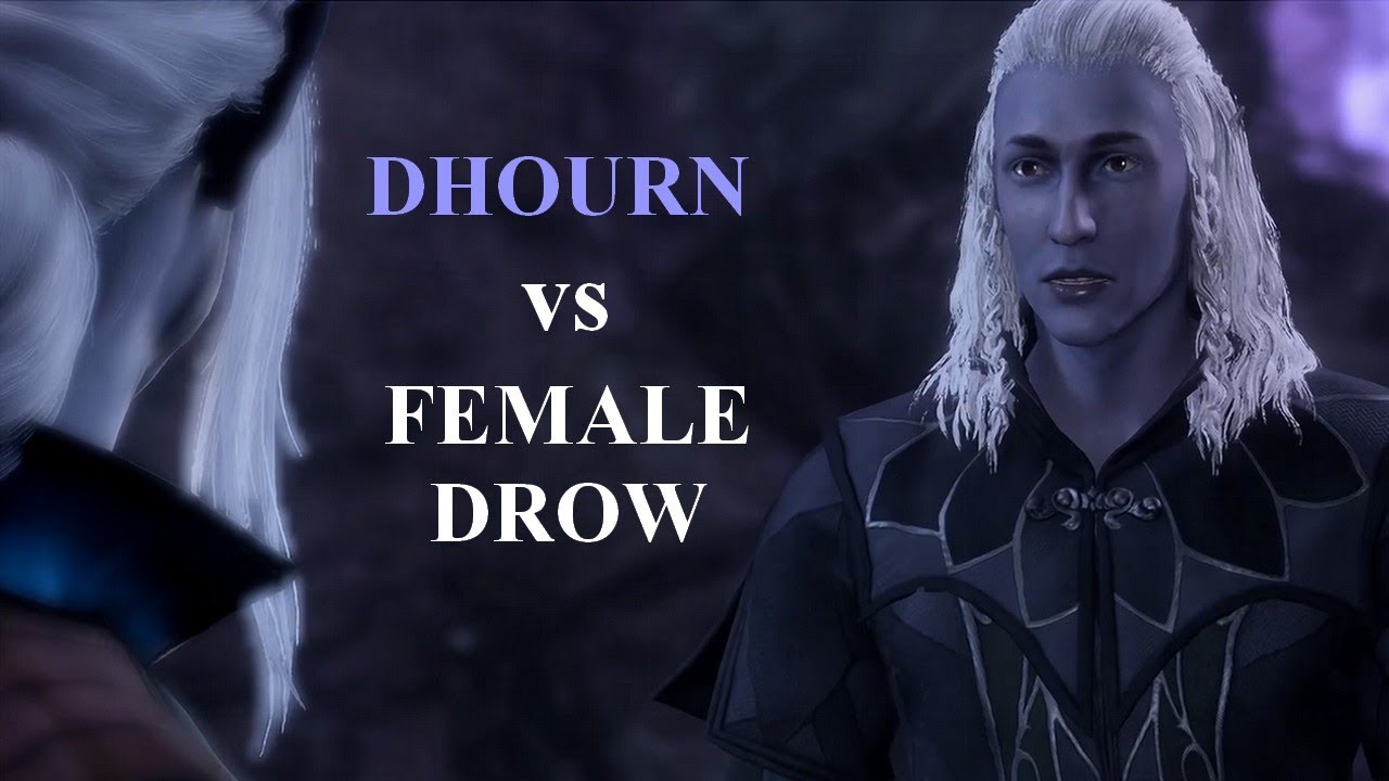Dhourn vs female drow (Inspiration Point) - Baldur's Gate 3 - YouTube