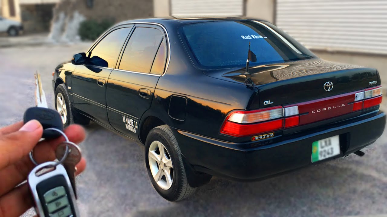 TOYOTA COROLLA 1996 GL 1.3 (Black) COMPLETE REVIEW - YouTube
