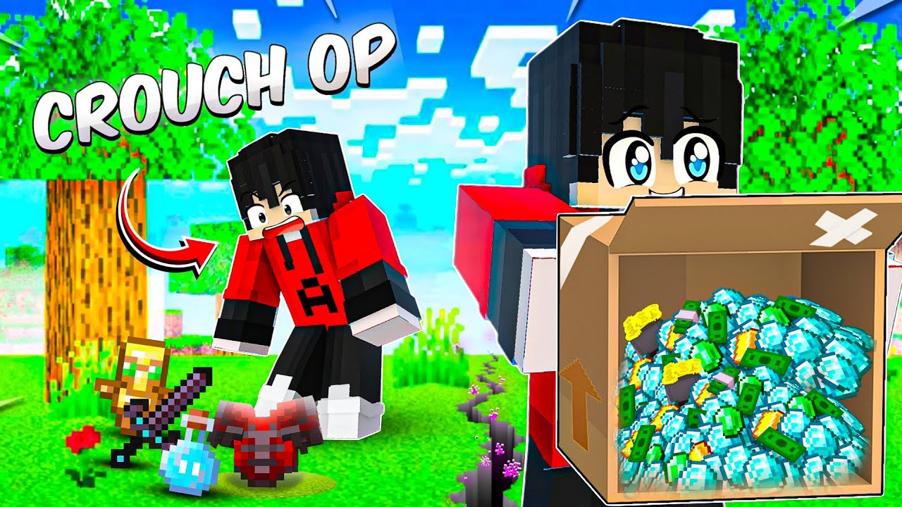 Minecraft But Anytime I Crouch Then I Got A Insane loot..!! - YouTube