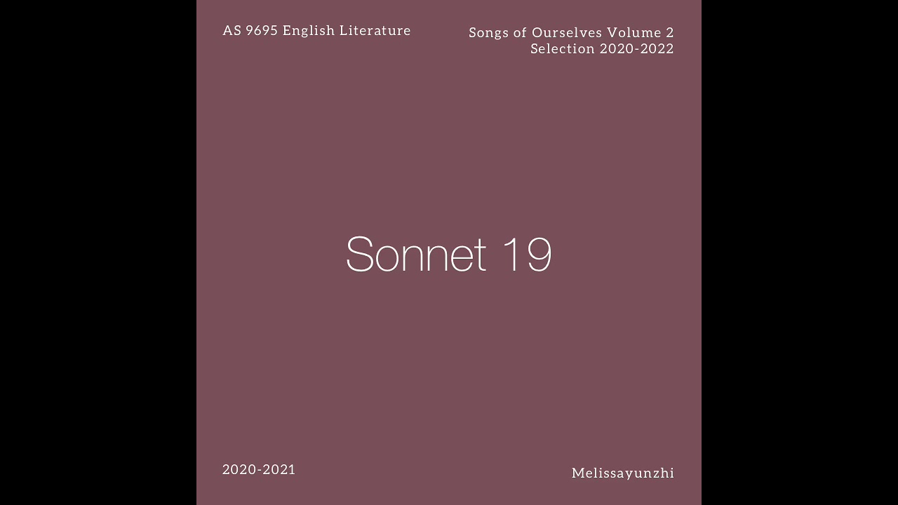 Sonnet 19 - William Shakespeare \\ Poem Analysis - YouTube