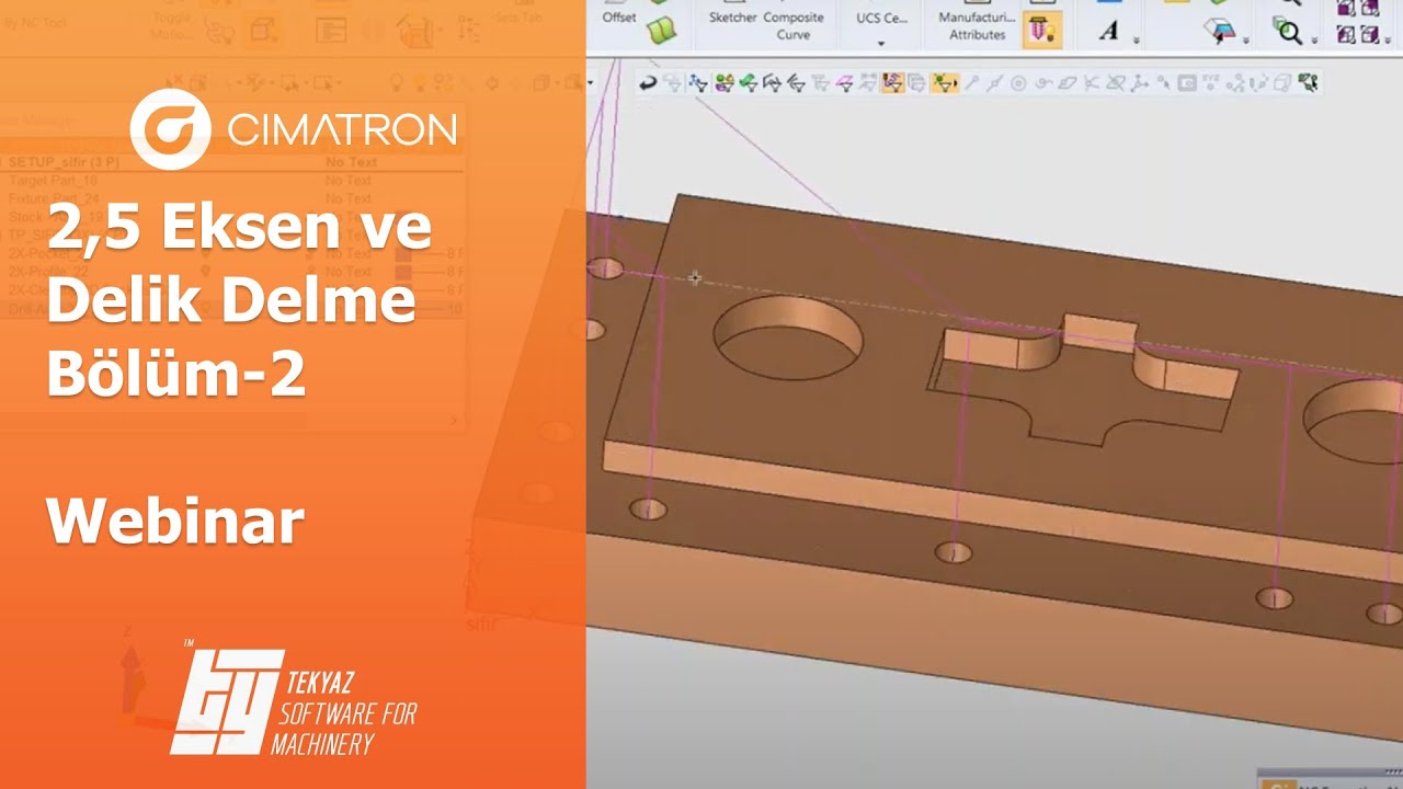 Cimatron 2,5 Eksen ve Delik Delme Webinar Bölüm-2 - YouTube