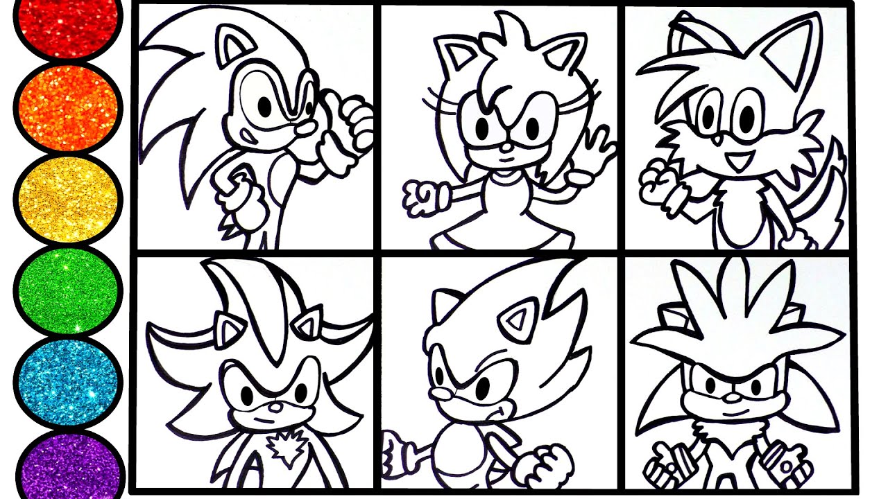 How to draw Sonic the Hedgehog Characters- Silver Gold Amy Rose Tales ...