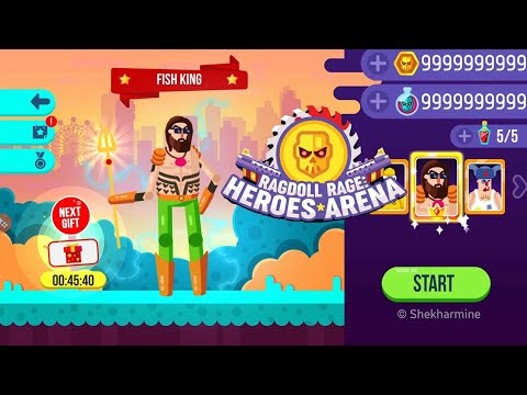 Ragdoll Rage Heros Arena | All Weapons & Characters Unlocked - YouTube
