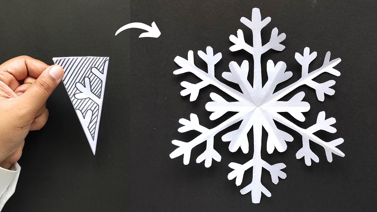 How to make Snowflakes out of paper | DIY Paper Snowflake | Christmas ...
