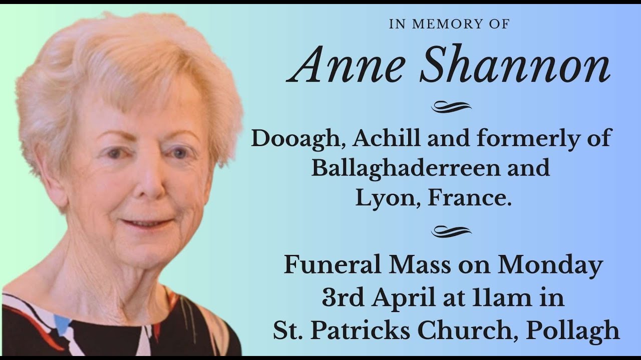 Funeral mass for Anne Shannon, Dooagh, Achill - YouTube