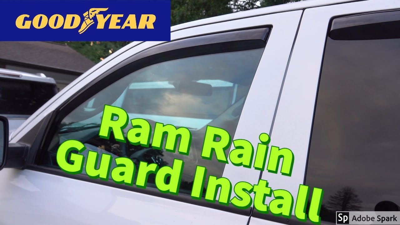 2017 Ram 1500 Goodyear In Channel Window Rain/Wind Guards - YouTube
