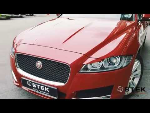 STEK - Singapore , Red Jaguar XF with our STEK Paint Protection Film - DYNOShield