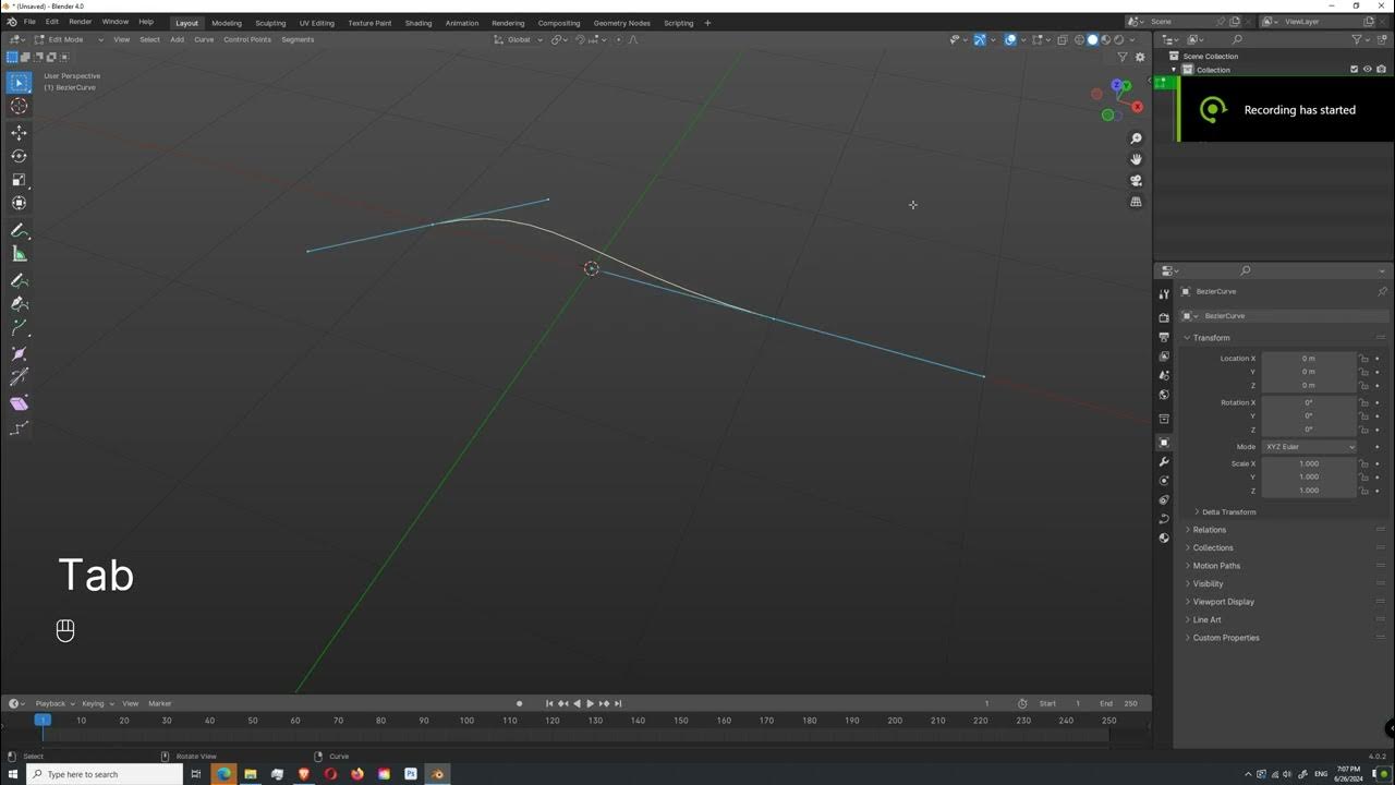 Blender 4 Show Direction Arrows On Curves or in other words the handles - YouTube