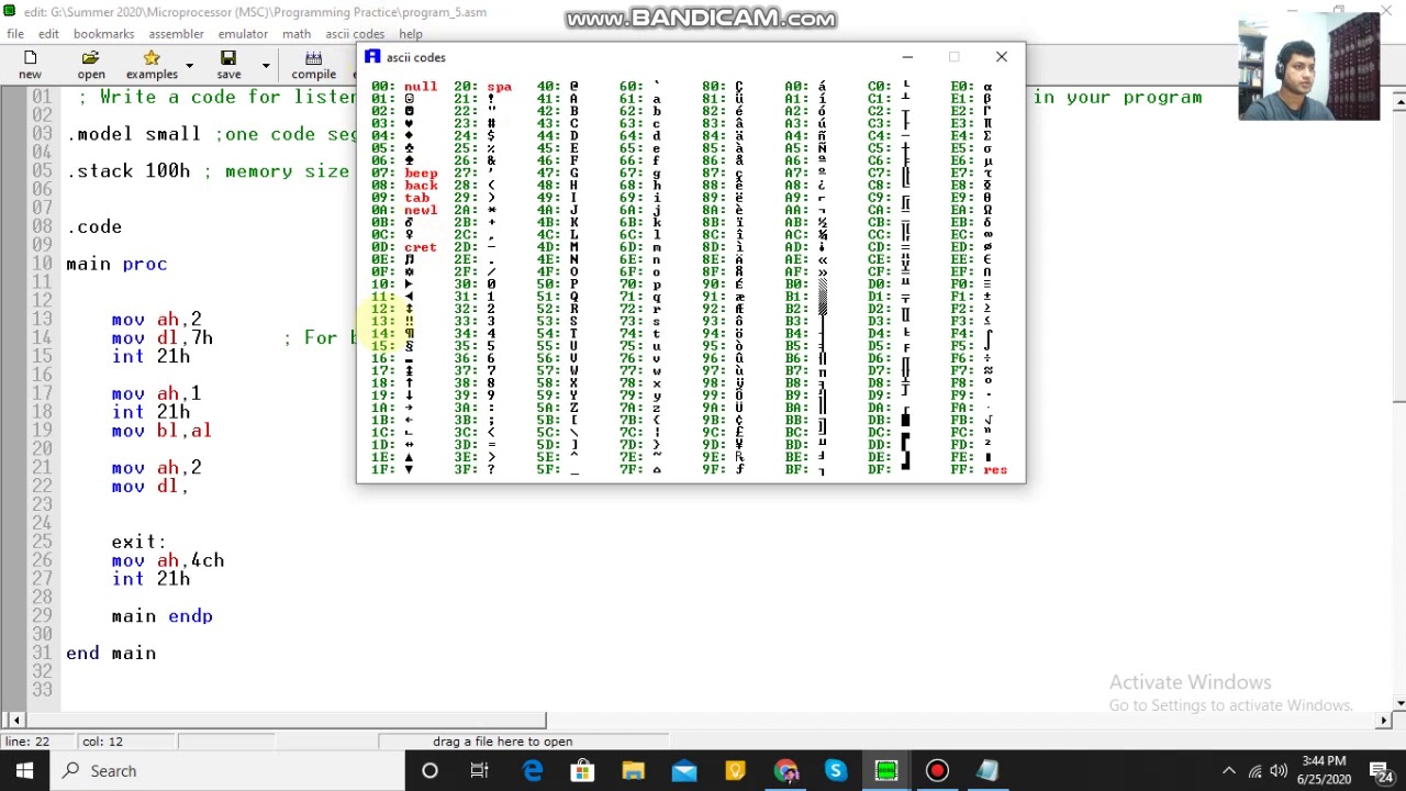 Assembly Language Programming -6 - Youtube