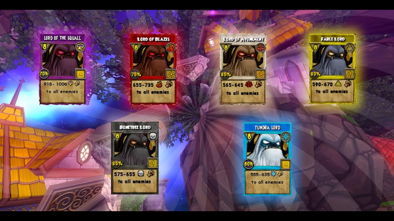 Wizard101 All Forest Lord Spells - YouTube