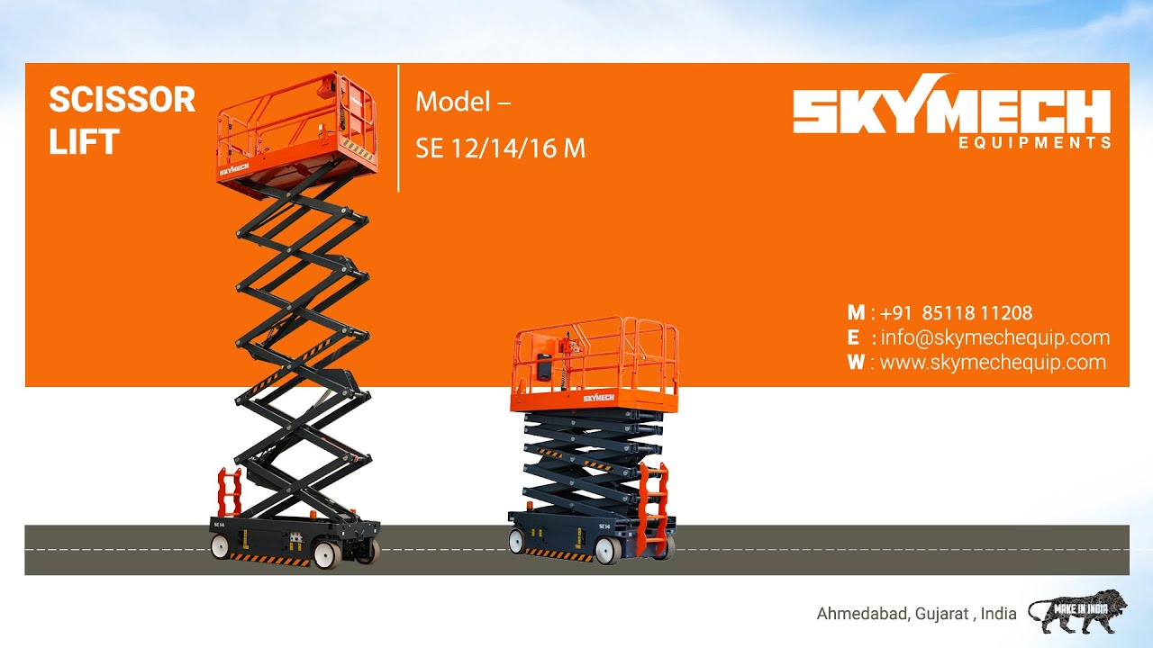 SE14 - Scissor Lift by Skymech Equipments - YouTube