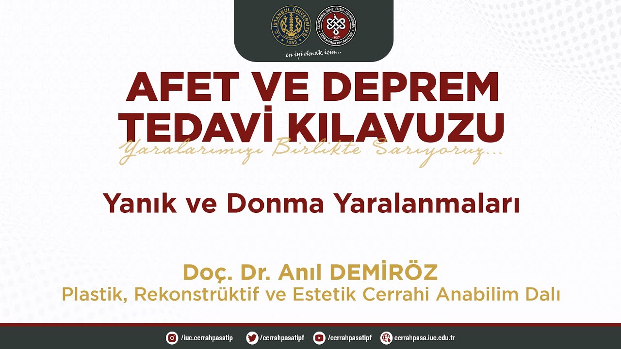 Yanık ve Donma Yaralanmaları - Doç.Dr. Anıl DEMİRÖZ - YouTube